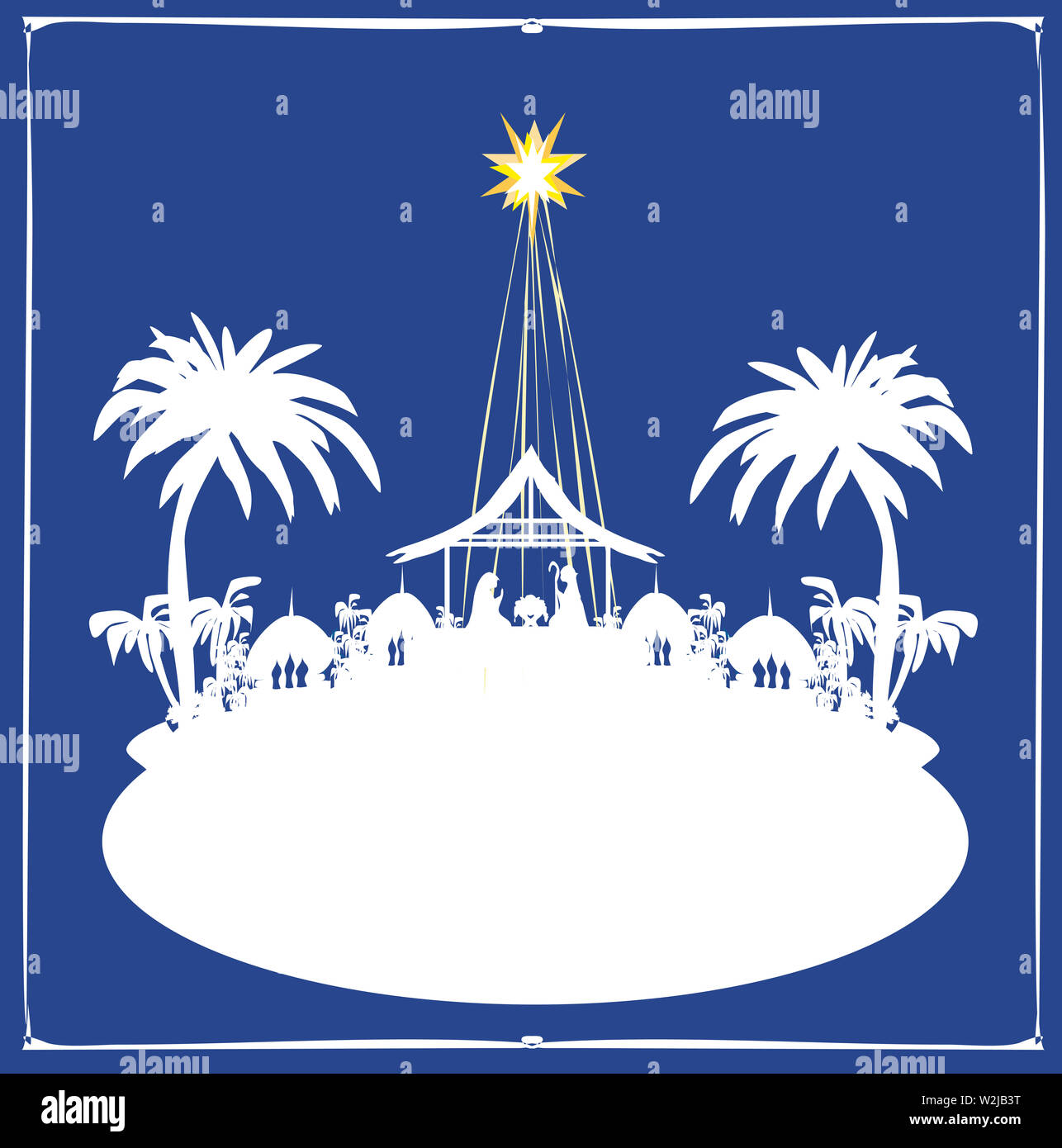 Birth of Jesus in Bethlehem - abstract card Stock Photo - Alamy