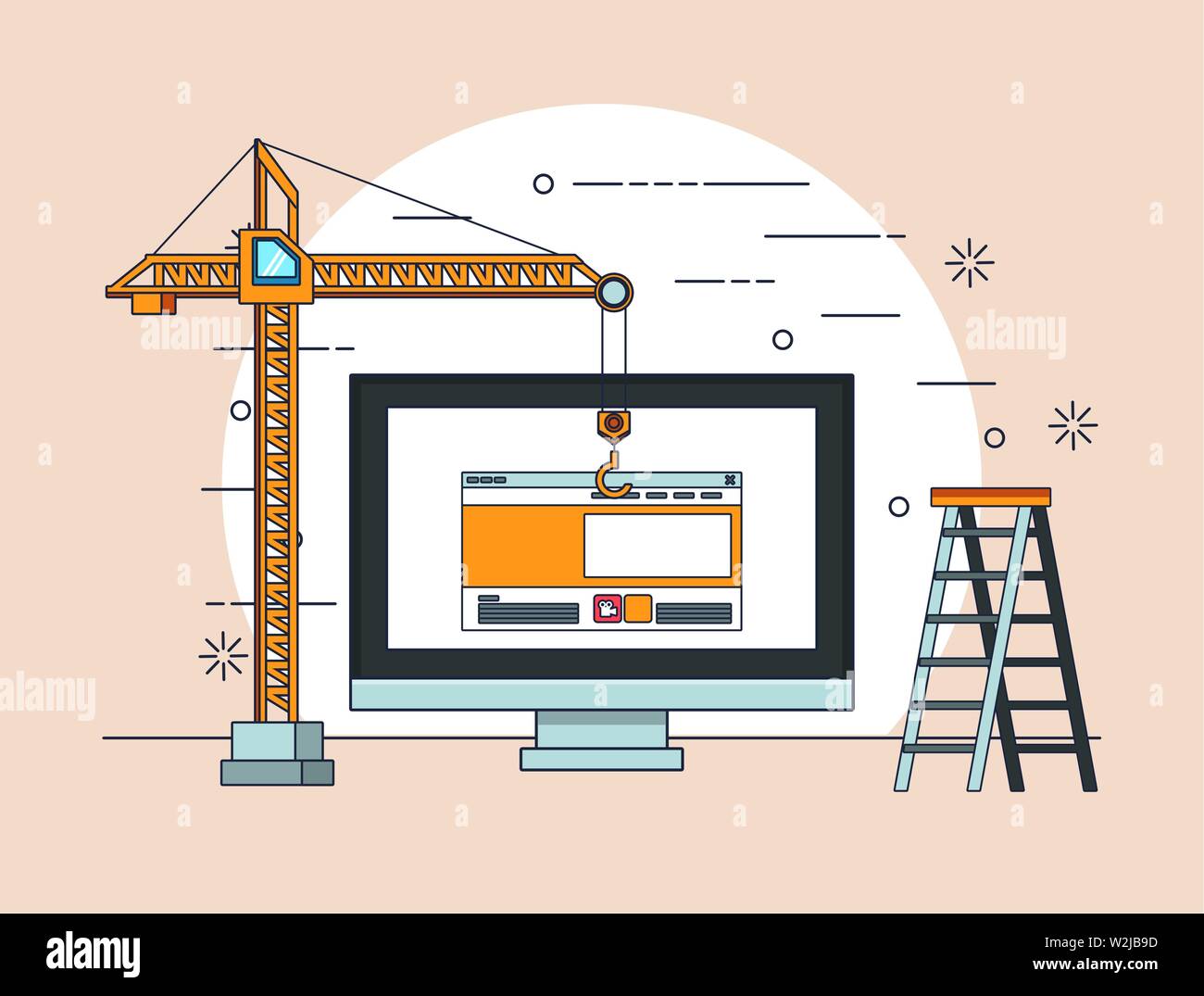 technology device maintenance support concept cartoon Stock Vector ...