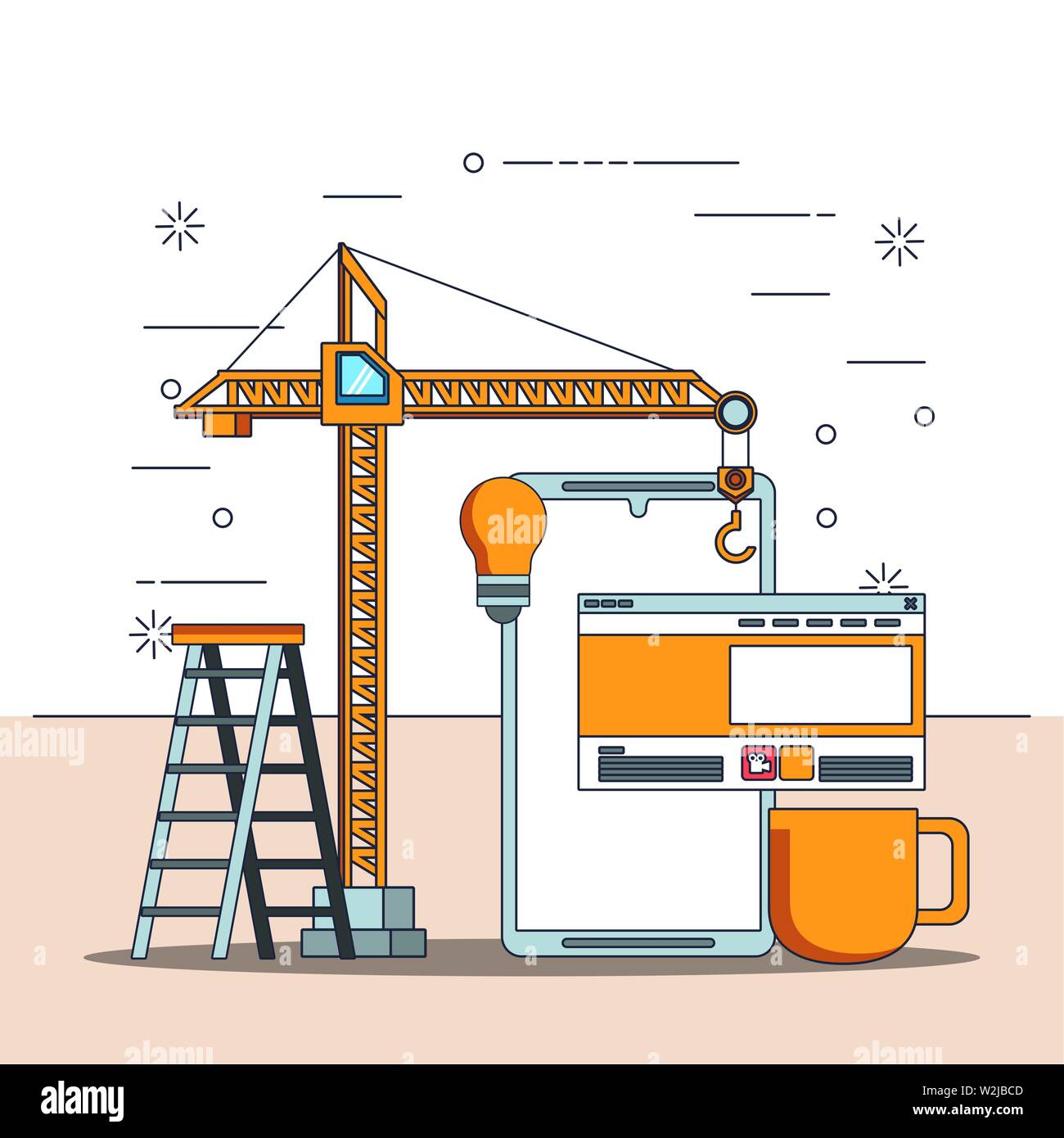 Virtual crane Stock Vector Images - Alamy
