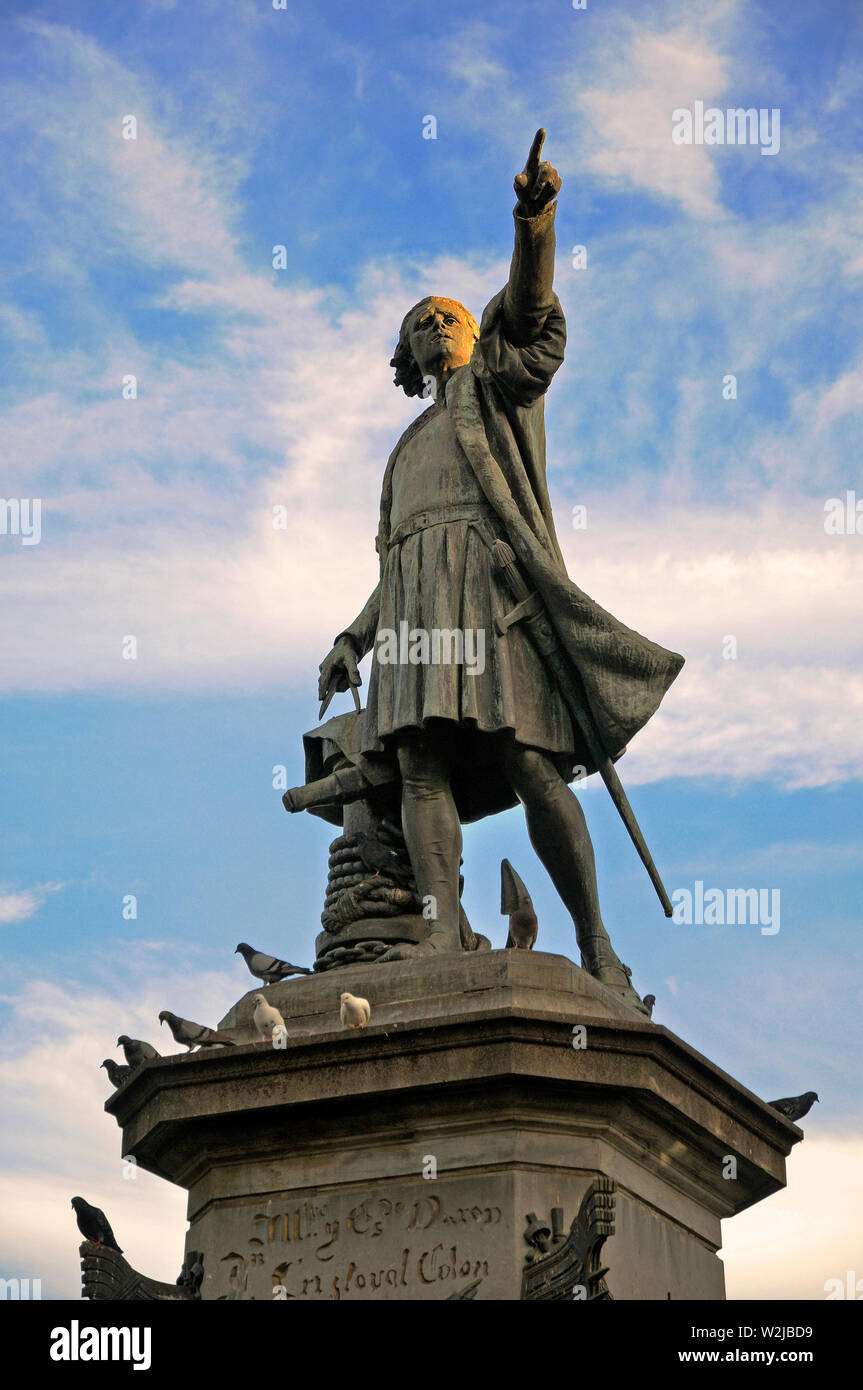 santo domingo, dominican republic - october 31, 2013: statue of ...