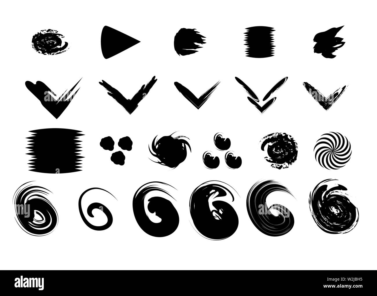 abstract paint brush stroke cartoon Stock Vector Image & Art - Alamy