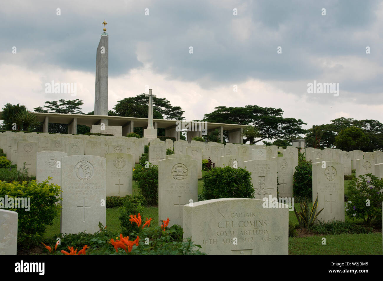 singapore, singapore - february 08, 2017: kranji war memorial and ...