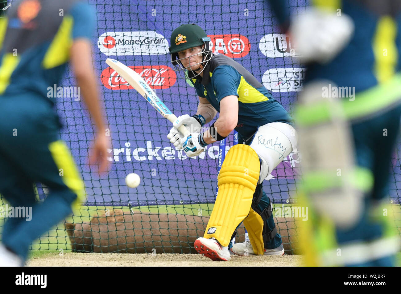 Australia's Steven Smith during the nets session at Edgbaston ...
