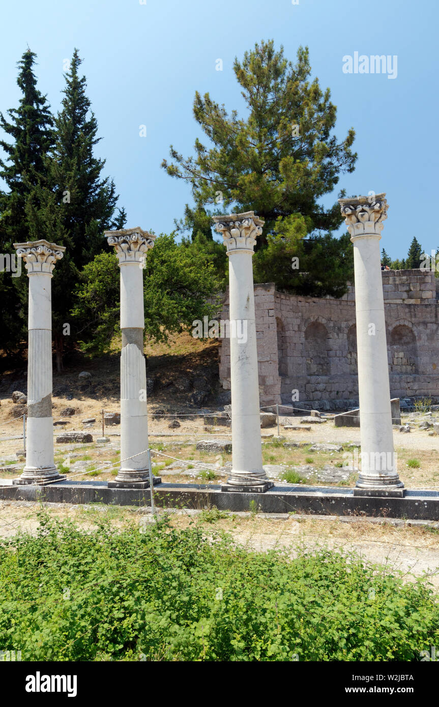 The Corinthian Temple of Apollo, Asklepion, Kos Island, Dodecanese ...