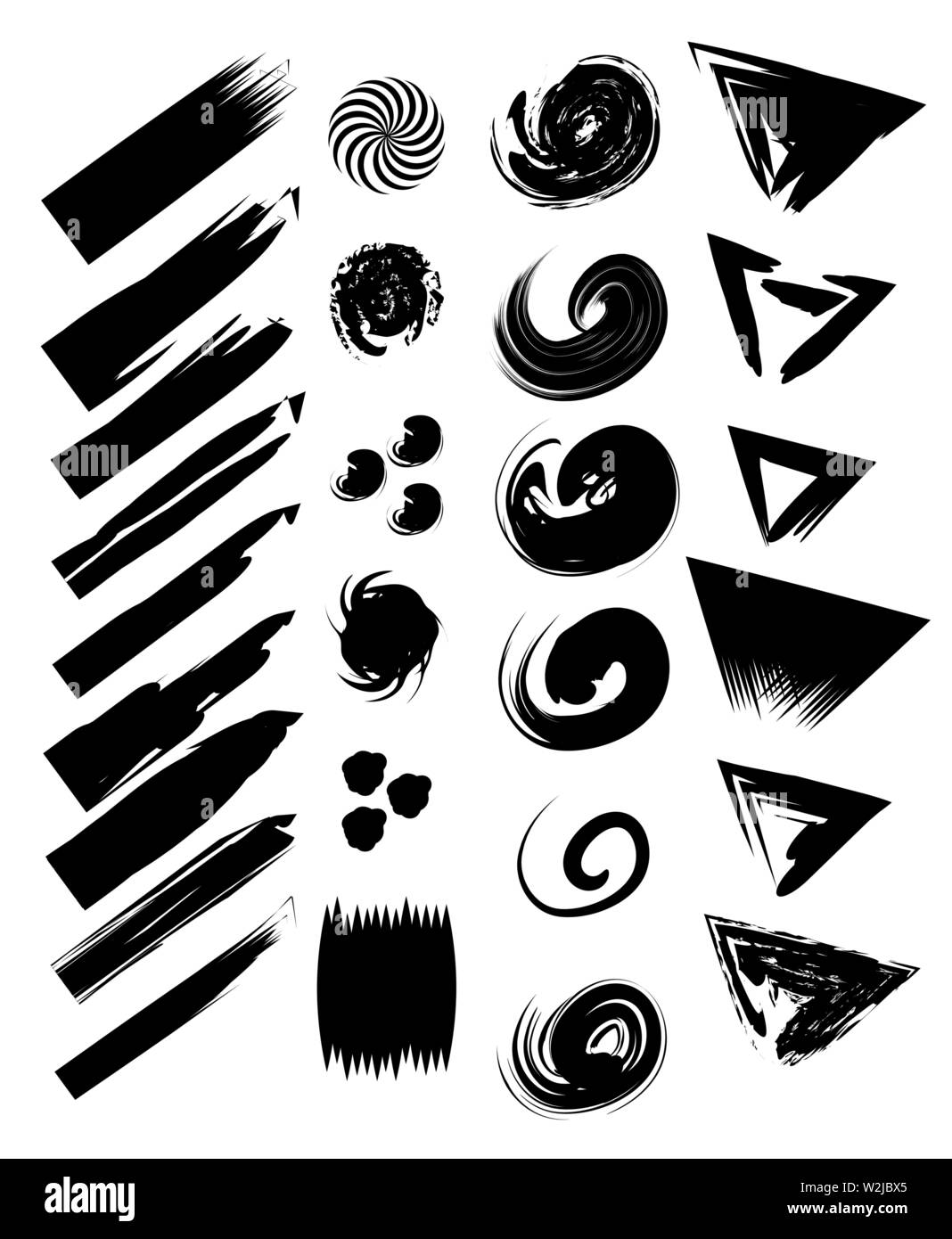 abstract paint brush stroke cartoon Stock Vector Image & Art - Alamy