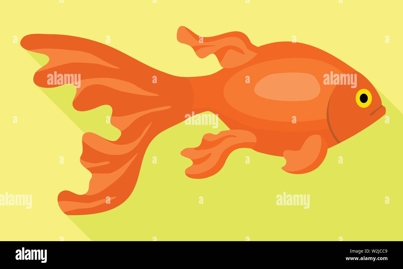 Goldfish icon. Flat illustration of goldfish vector icon for web design ...