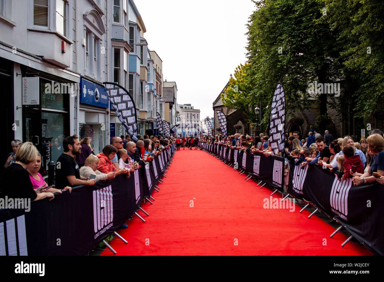 Tenby, Wales. 8th July 2019. Wales marathon on the third day of Long ...