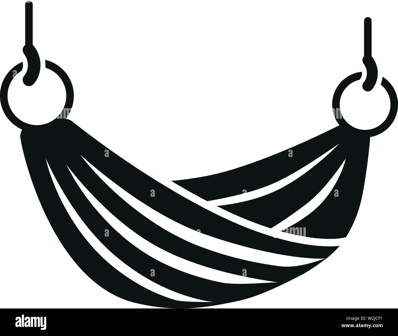 Beach hammock icon. Simple illustration of beach hammock vector icon ...