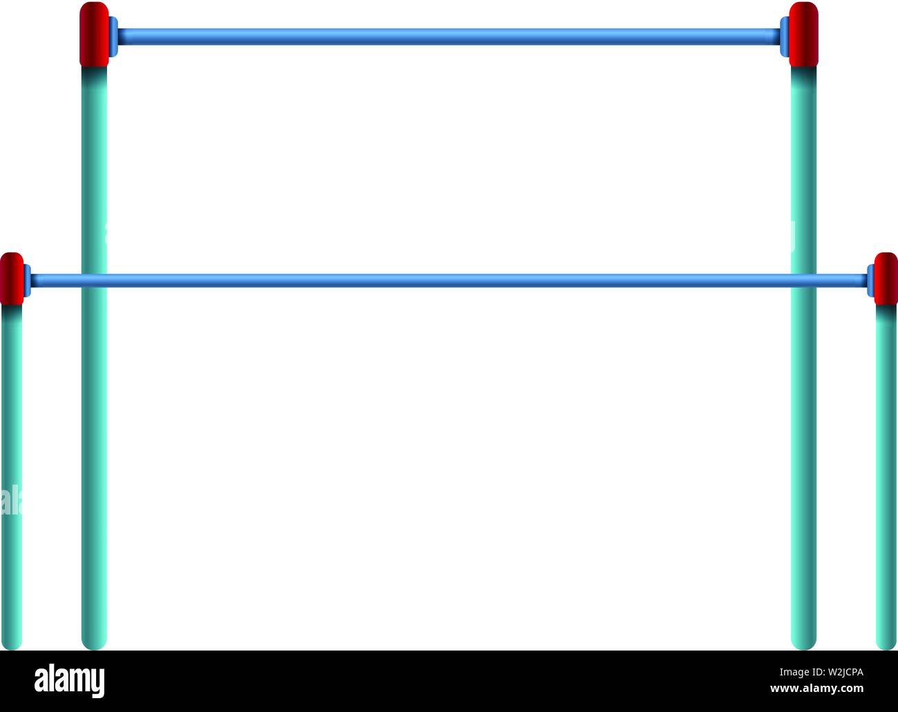 Gymnastic bar set icon. Cartoon of gymnastic bar set vector icon for ...