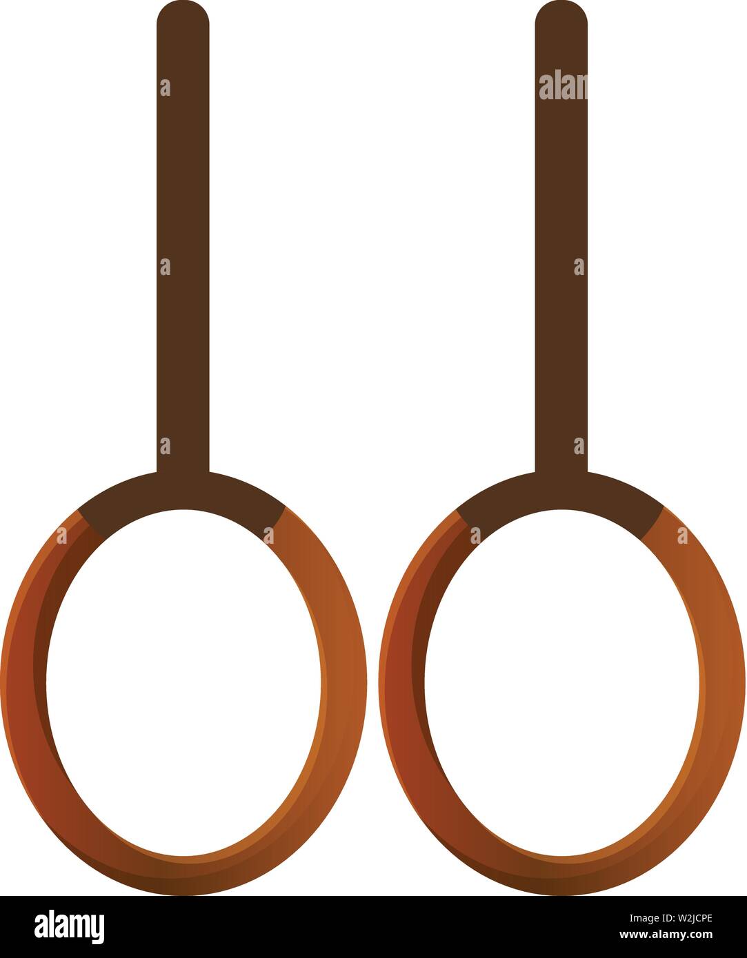 Gymnastic rings icon. Cartoon of gymnastic rings vector icon for web ...