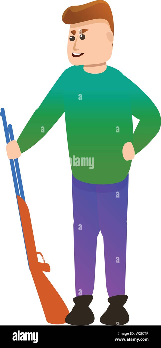 Shotgun shooter icon. Cartoon of shotgun shooter vector icon for web ...