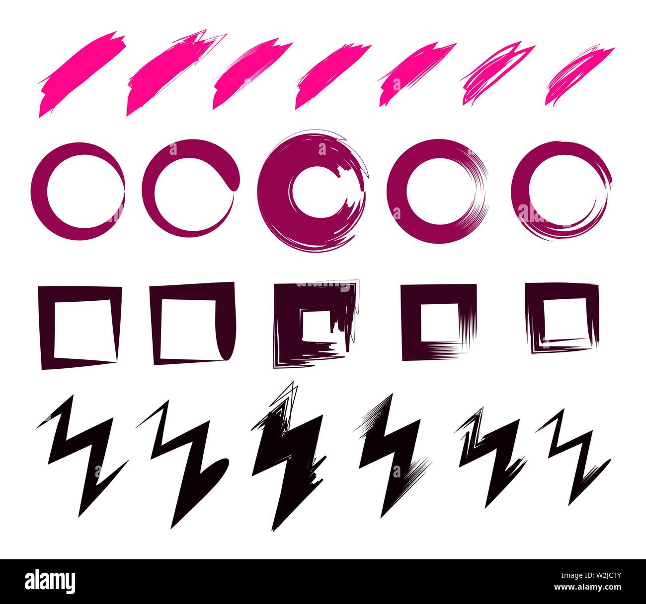 abstract paint brush stroke cartoon Stock Vector Image & Art - Alamy