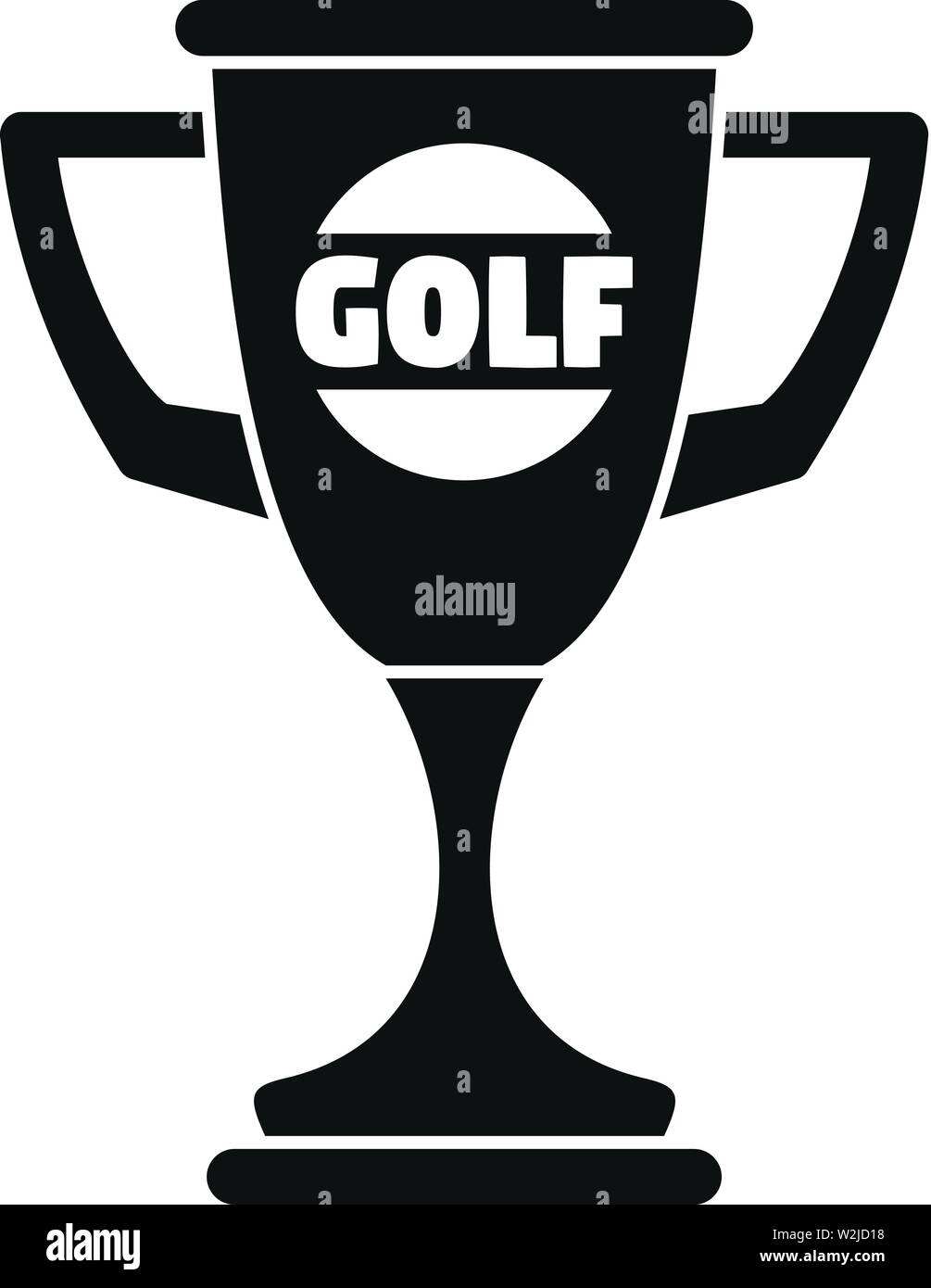 Golf gold cup icon. Simple illustration of golf gold cup vector icon ...