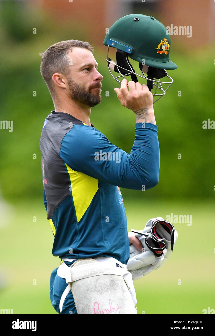 Australia's Matthew Wade during the nets session at Edgbaston ...