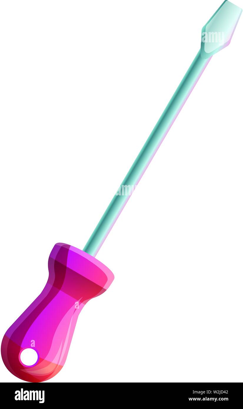 Line screwdriver icon. Cartoon of line screwdriver vector icon for web ...