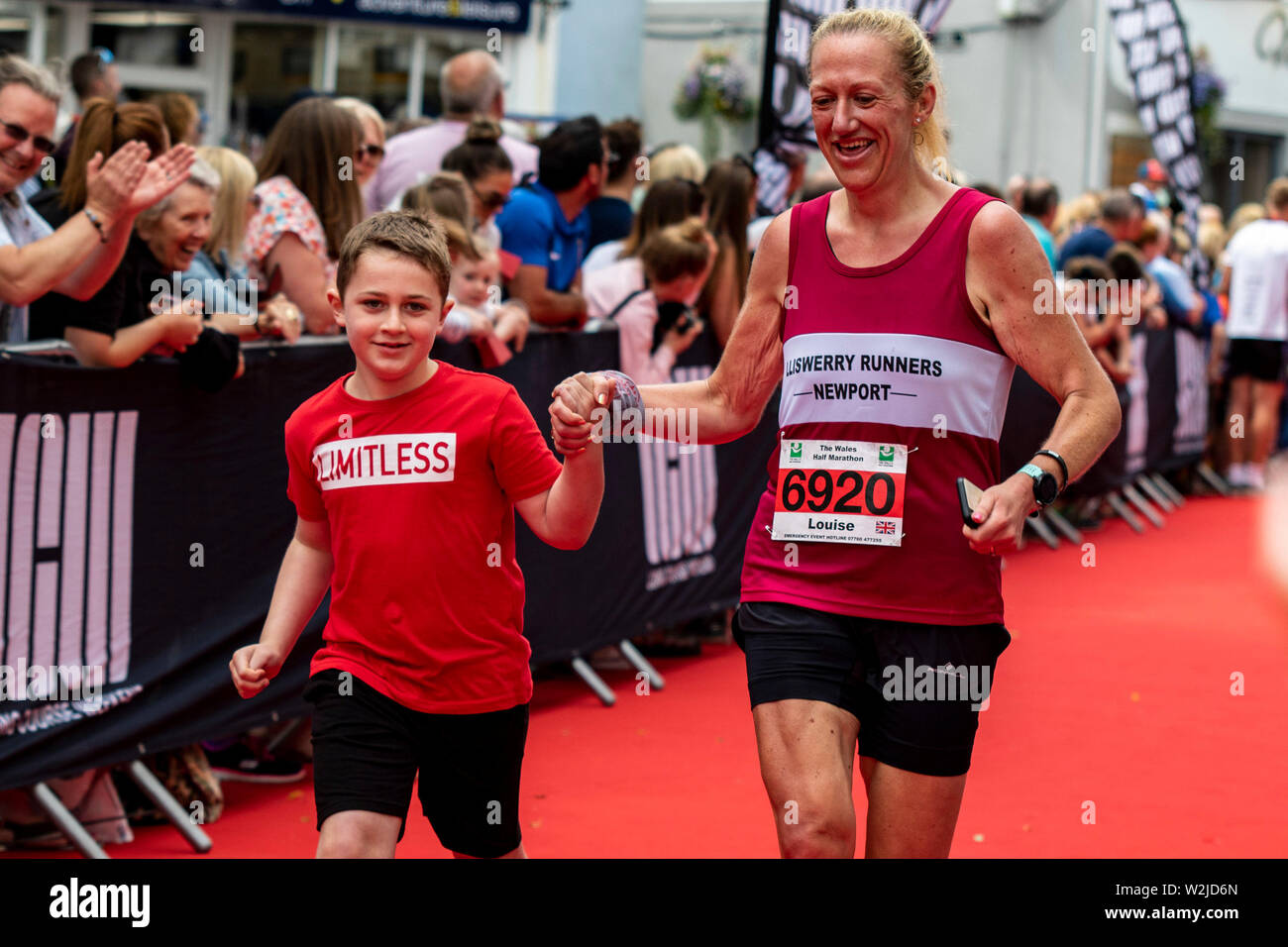 Tenby, Wales. 8th July 2019. Wales marathon on the third day of Long ...