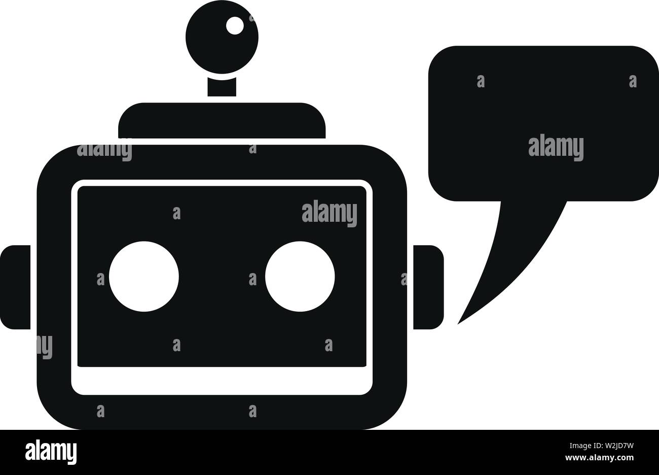 Chatbot service icon. Simple illustration of chatbot service vector ...