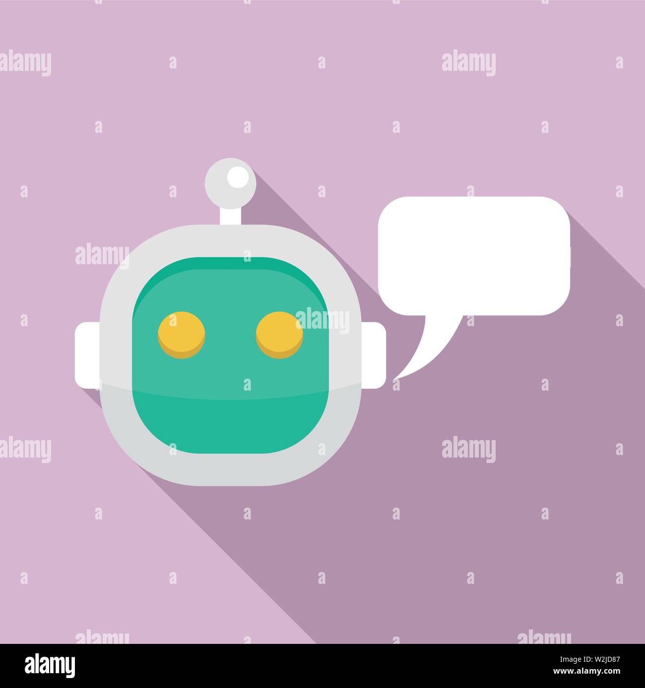 Smart chatbot icon. Flat illustration of smart chatbot vector icon for ...