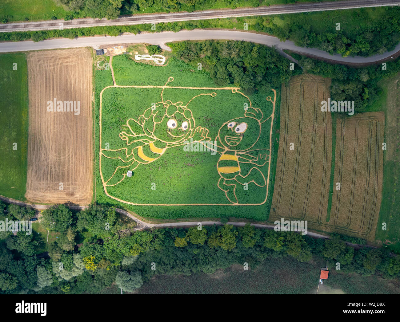 Utting am Ammersee, Bavaria, Germany. 9th July 2019. The aerial ...