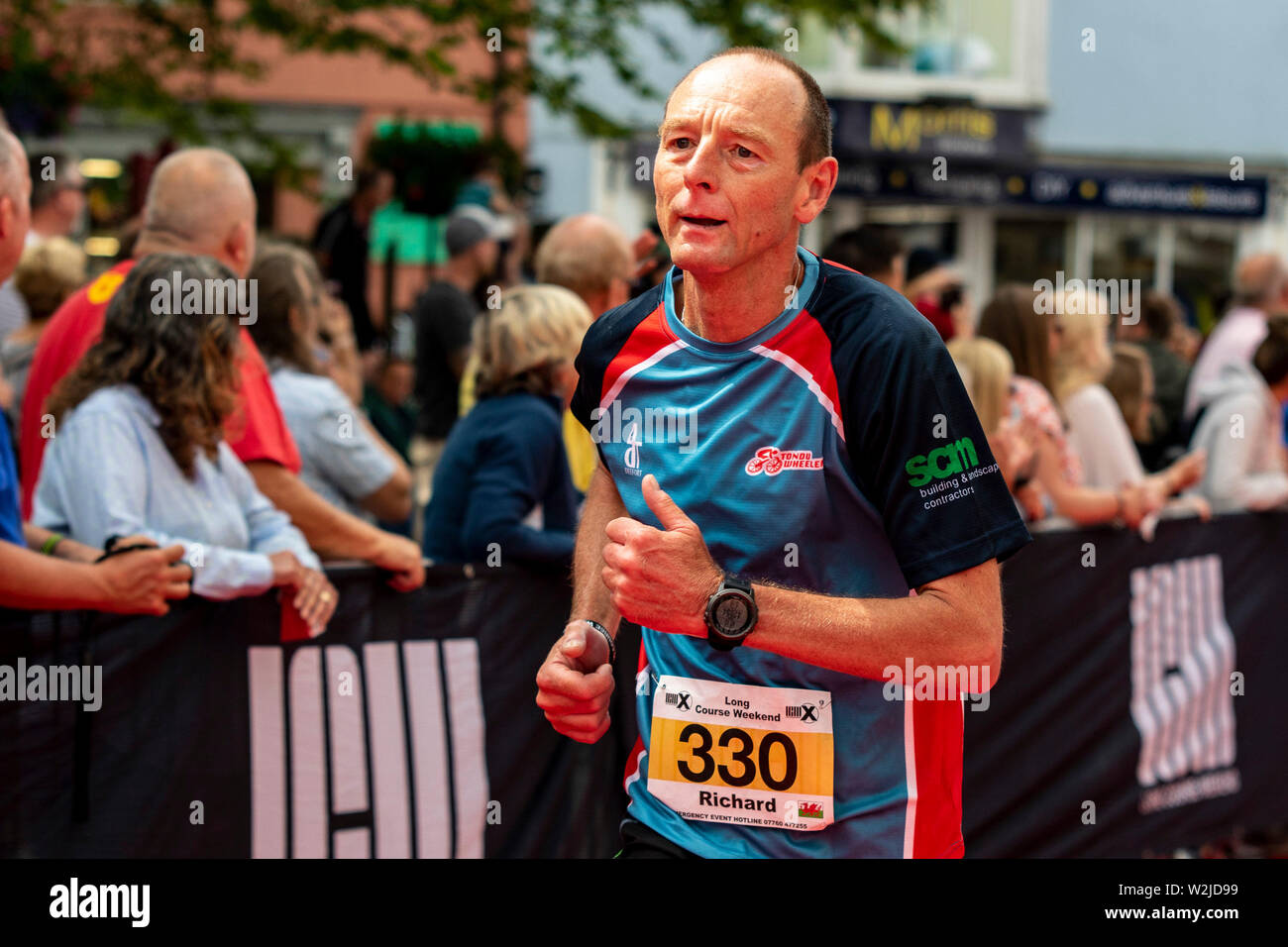 Tenby, Wales. 8th July 2019. Wales marathon on the third day of Long ...
