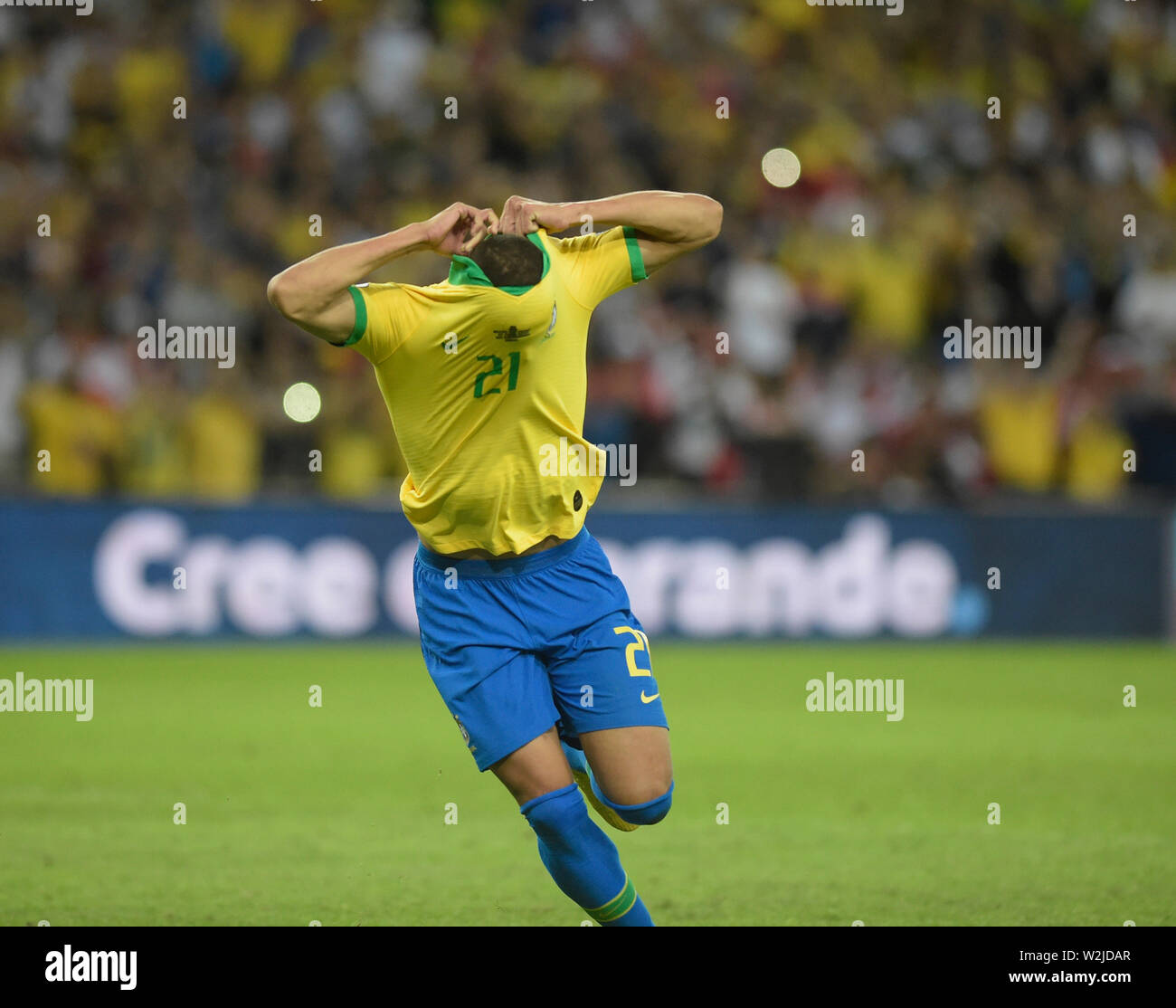 Rio de Janeiro - Brazil July 07, 2019 Final of the Copa America, Brazil ...