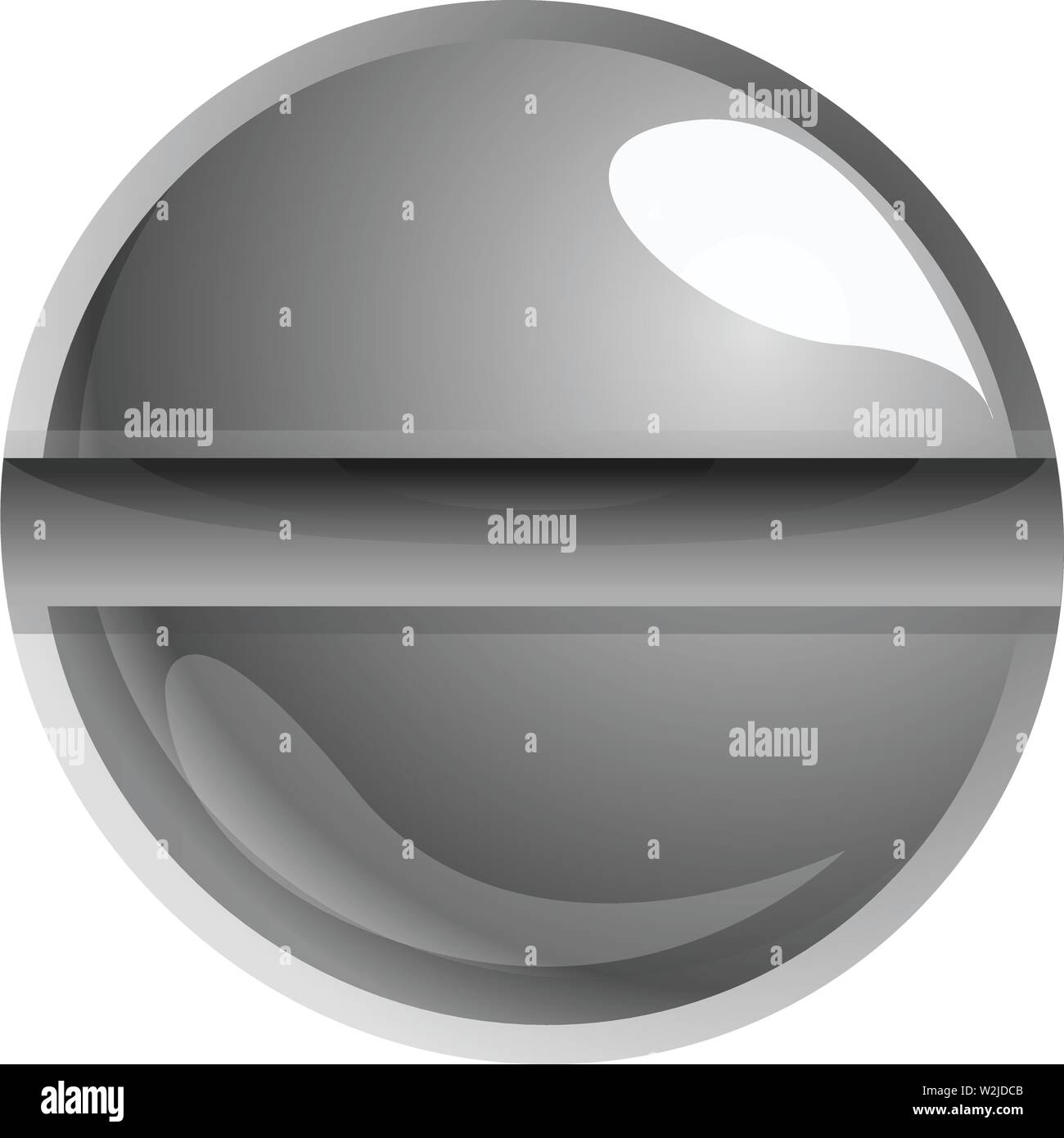 Slotted screw head icon. Cartoon of slotted screw head vector icon for ...