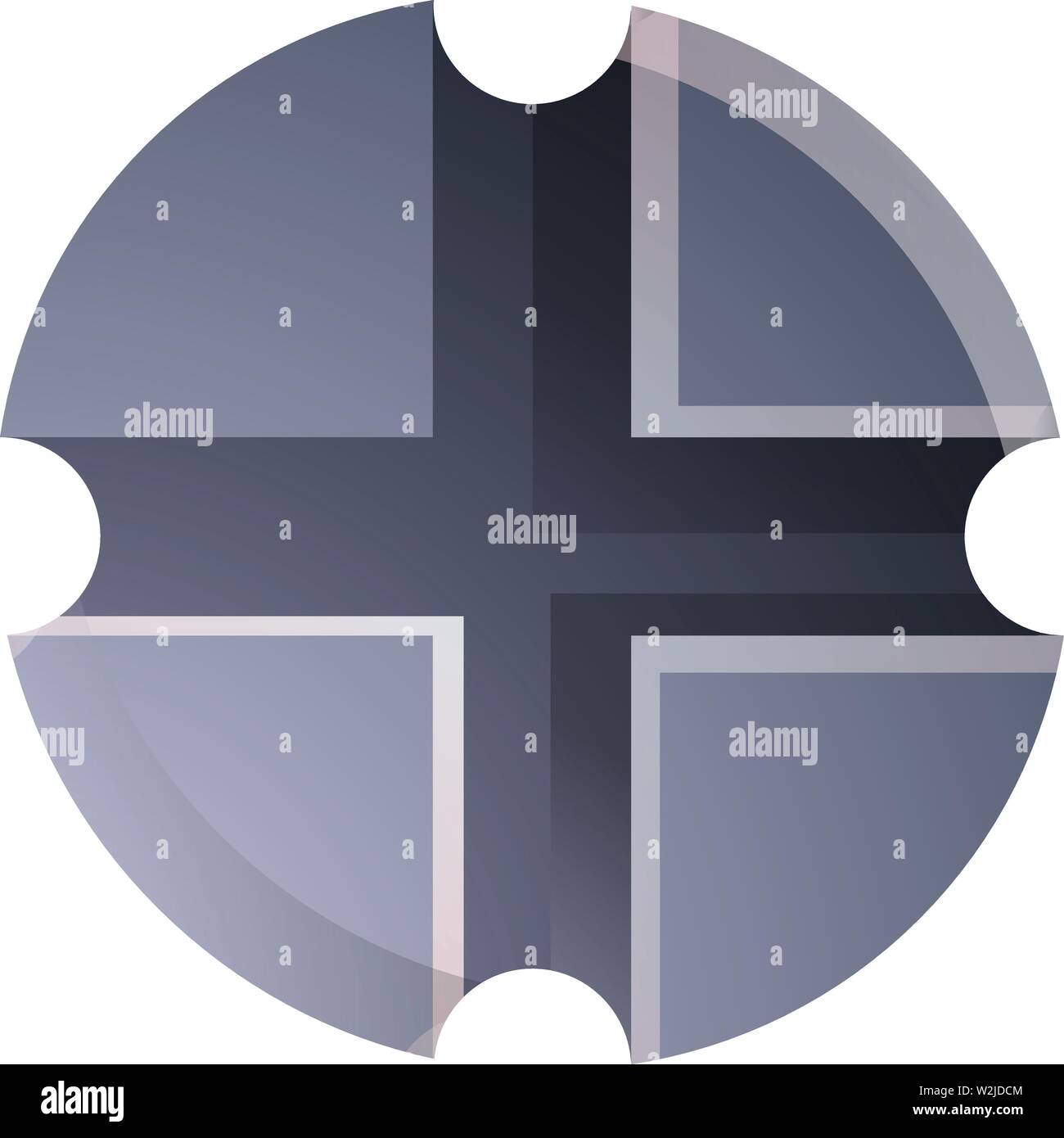 Cross screw-bolt icon. Cartoon of cross screw-bolt vector icon for web ...