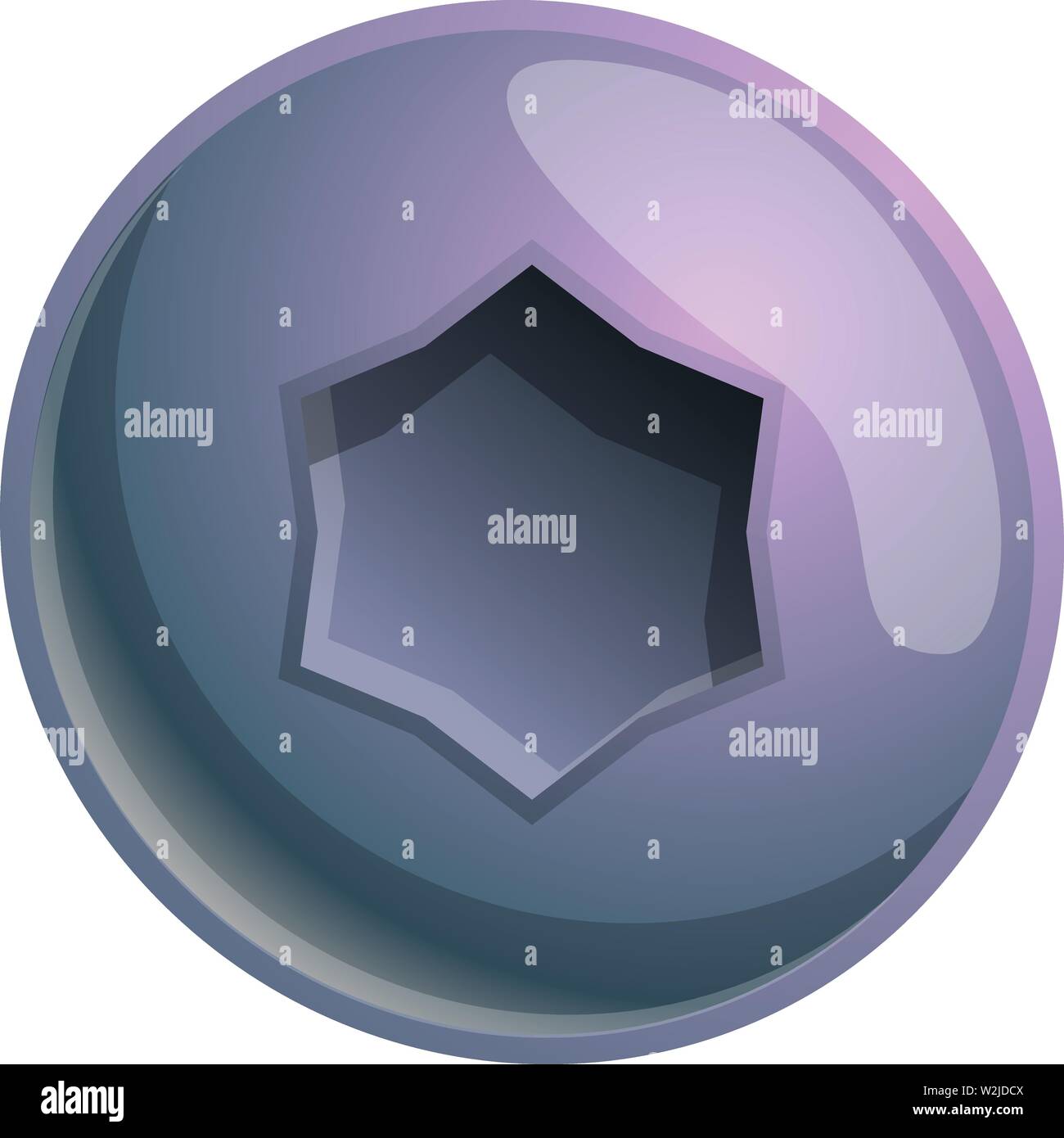Torx head screw-bolt icon. Cartoon of torx head screw-bolt vector icon ...
