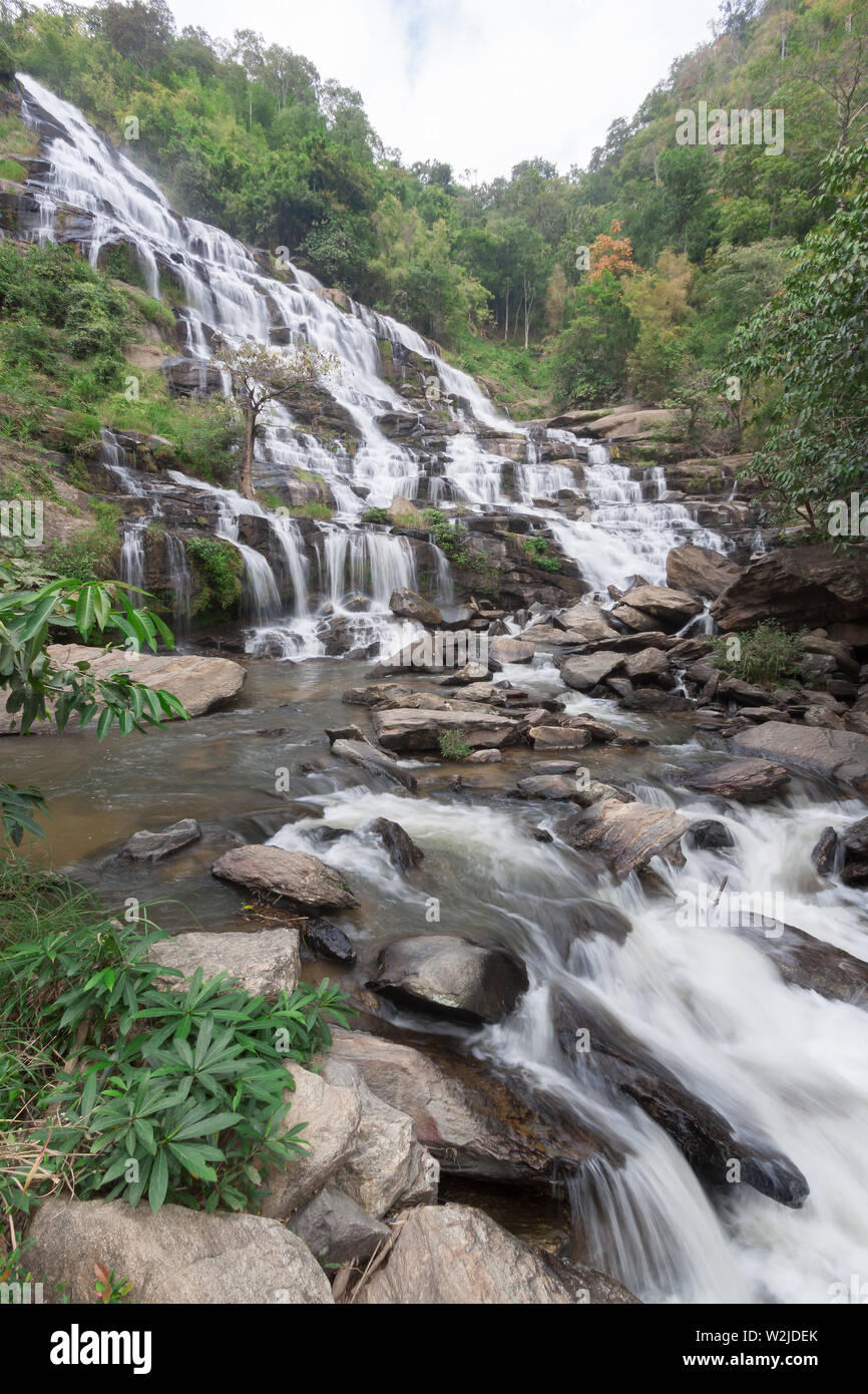 Mae Ya Waterfall, the popular place in Chiang Mai , Thailand Stock ...