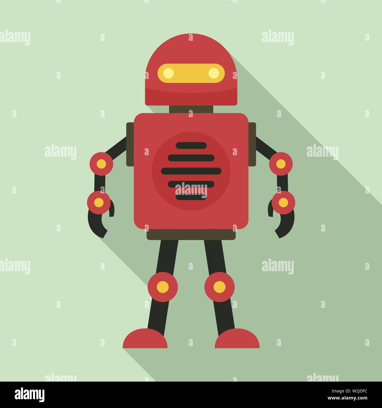 Robot icon. Flat illustration of robot vector icon for web design Stock ...