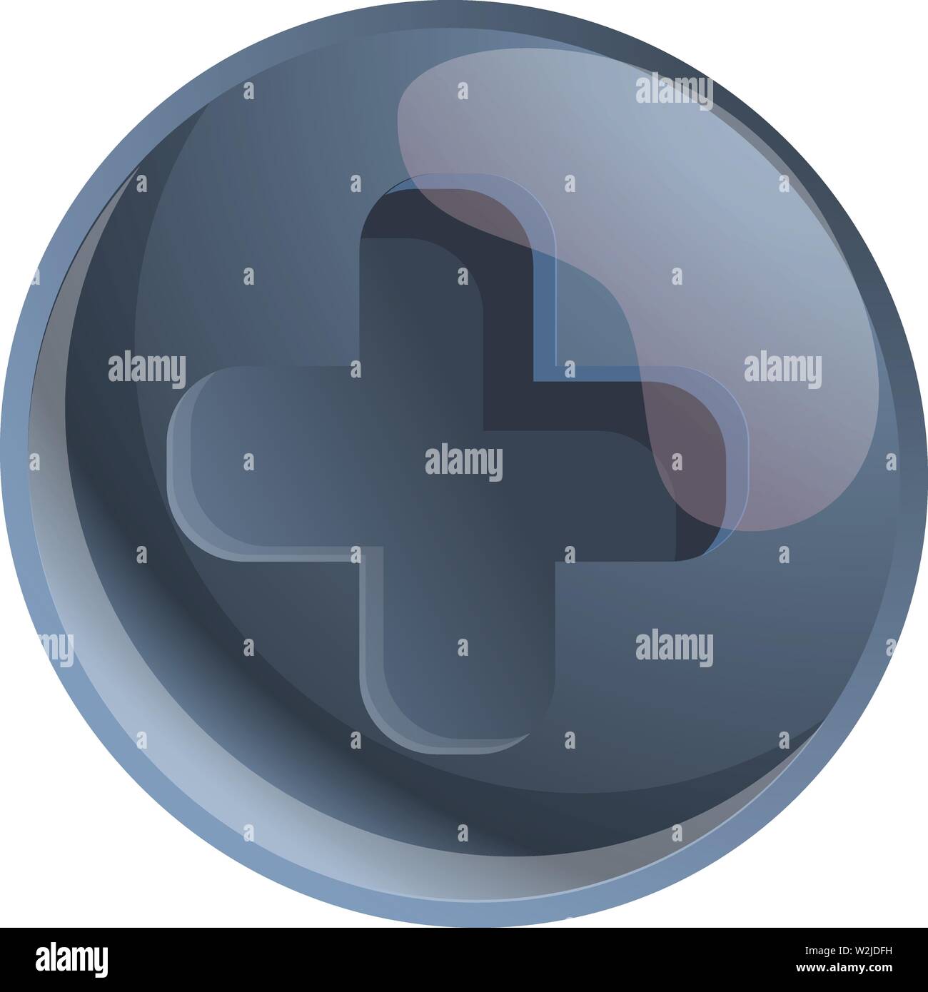 Cross steel screw head icon. Cartoon of cross steel screw head vector ...