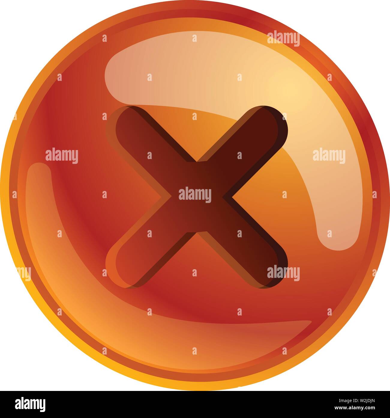 Screw cross cap icon. Cartoon of screw cross cap vector icon for web ...