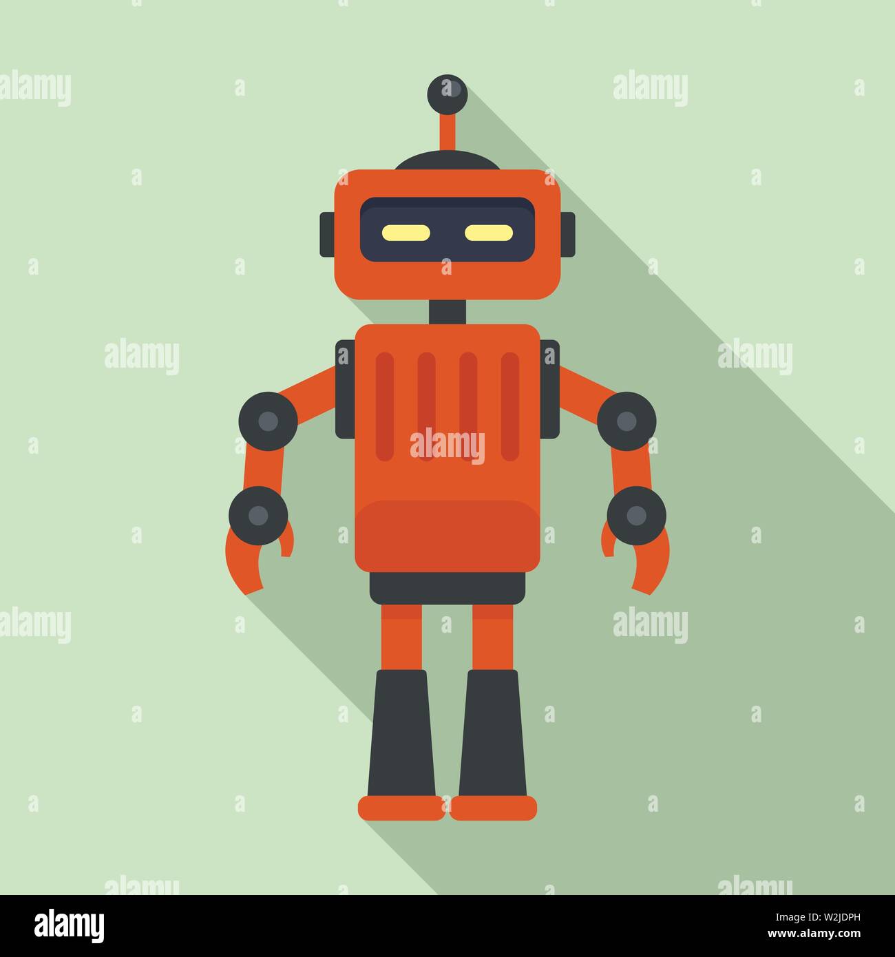 Mechanic robot icon. Flat illustration of mechanic robot vector icon ...