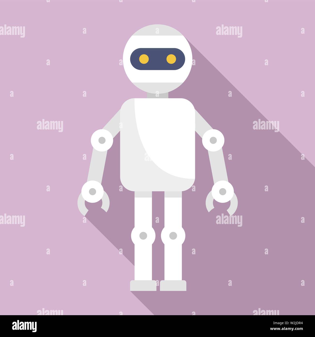 Machine humanoid icon. Flat illustration of machine humanoid vector ...