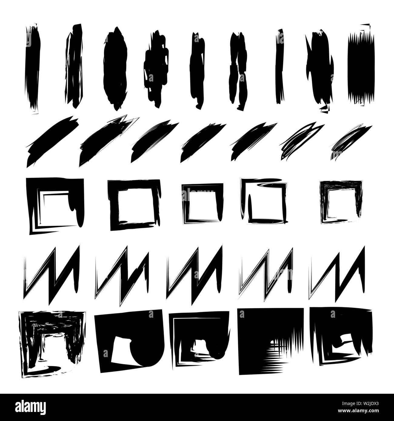 abstract paint brush stroke cartoon Stock Vector Image & Art - Alamy