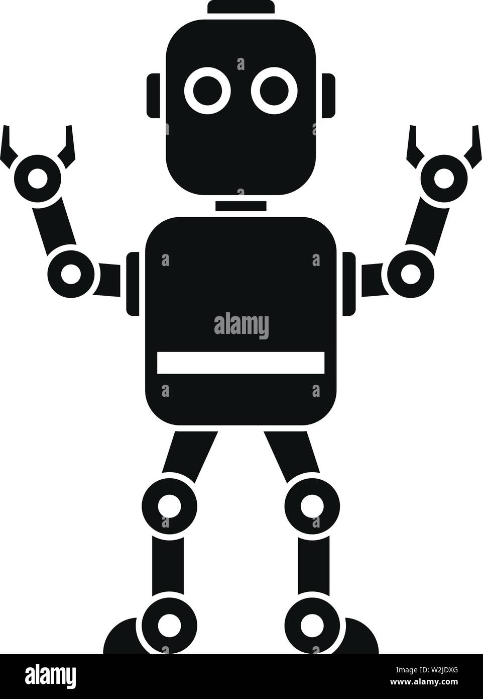Intelligent robot icon. Simple illustration of intelligent robot vector ...