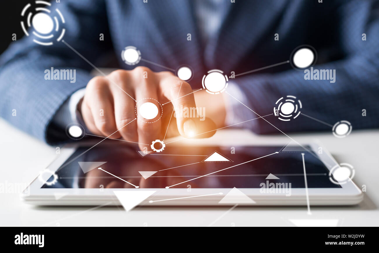 Digital technologies in modern business Stock Photo - Alamy