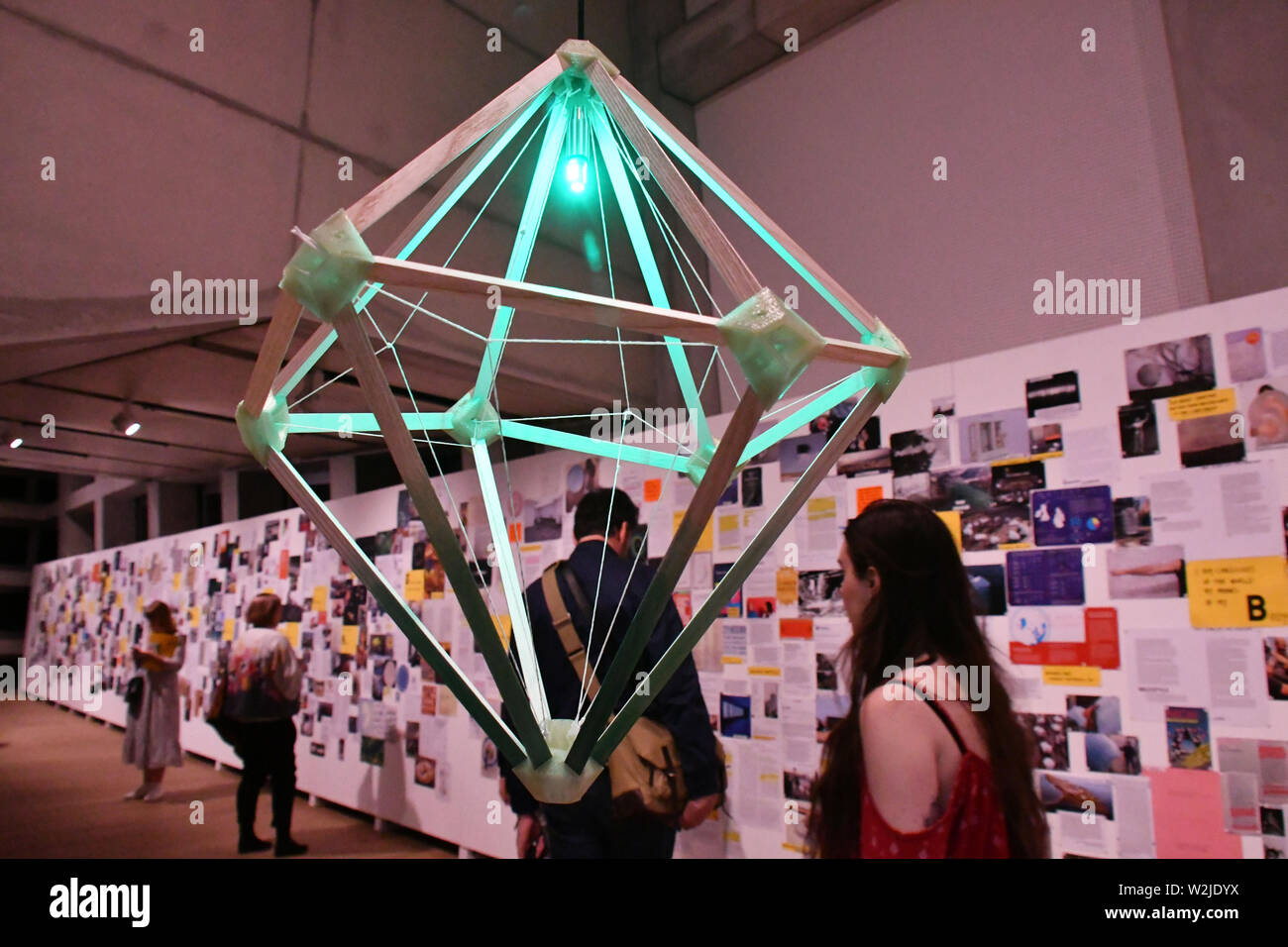 Tate Modern, London, UK. 9th July 2019. Olafur Eliasson, Green light ...