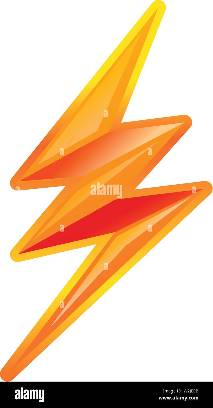 Shock lightning bolt icon. Cartoon of shock lightning bolt vector icon ...
