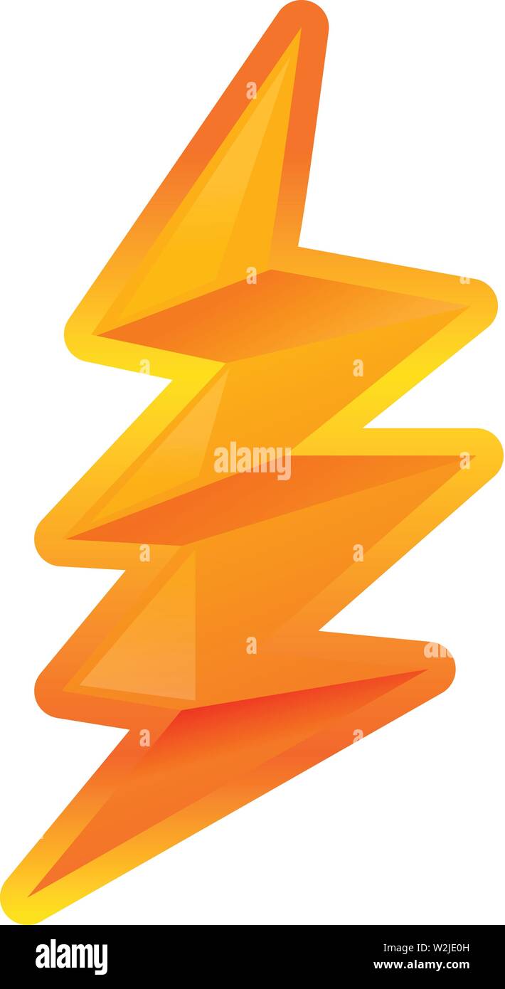 Danger lightning bolt icon. Cartoon of danger lightning bolt vector ...