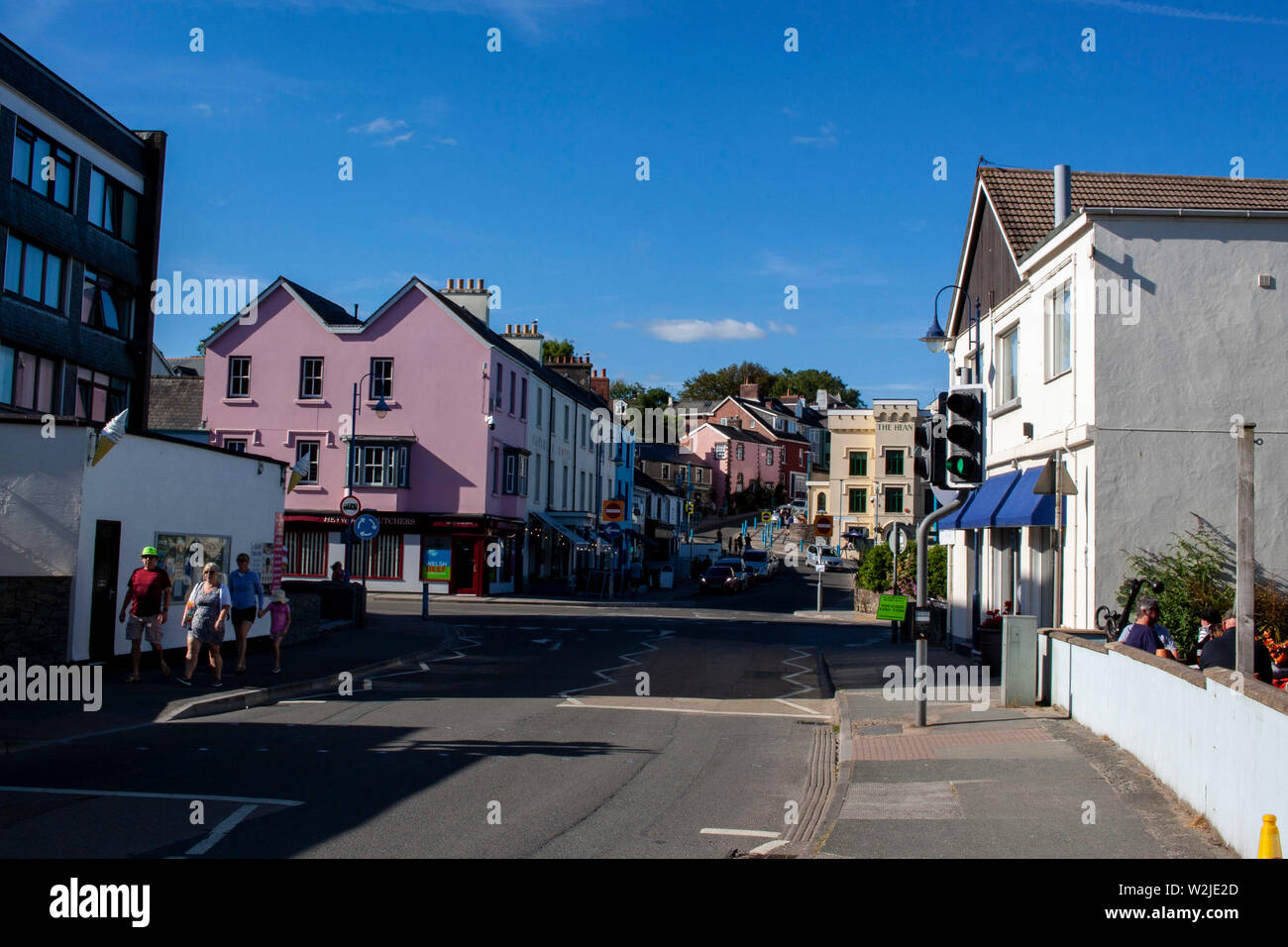 A General View of Saundersfoot, Pembrokeshire, Wales Stock Photo - Alamy