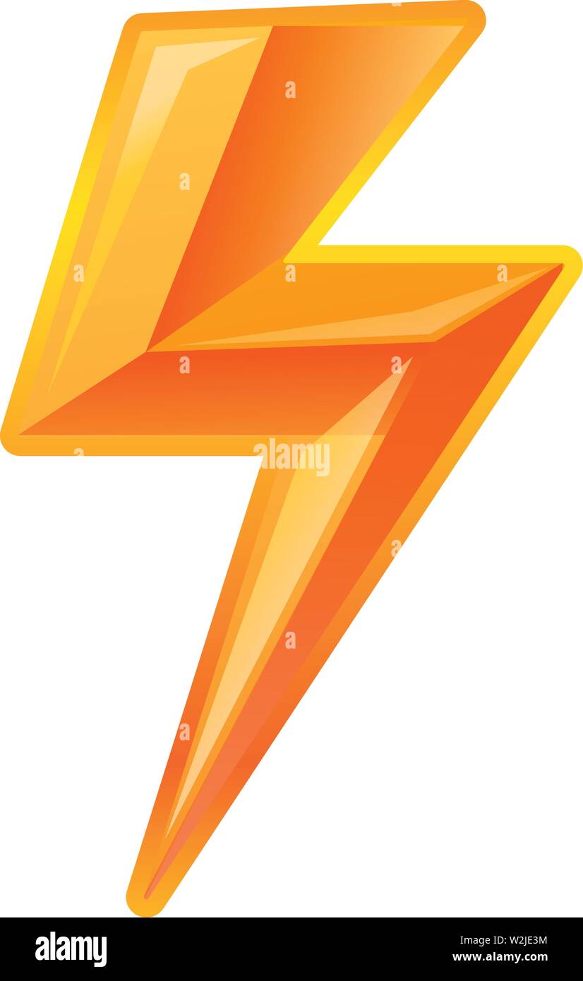 Weather lightning bolt icon. Cartoon of weather lightning bolt vector ...