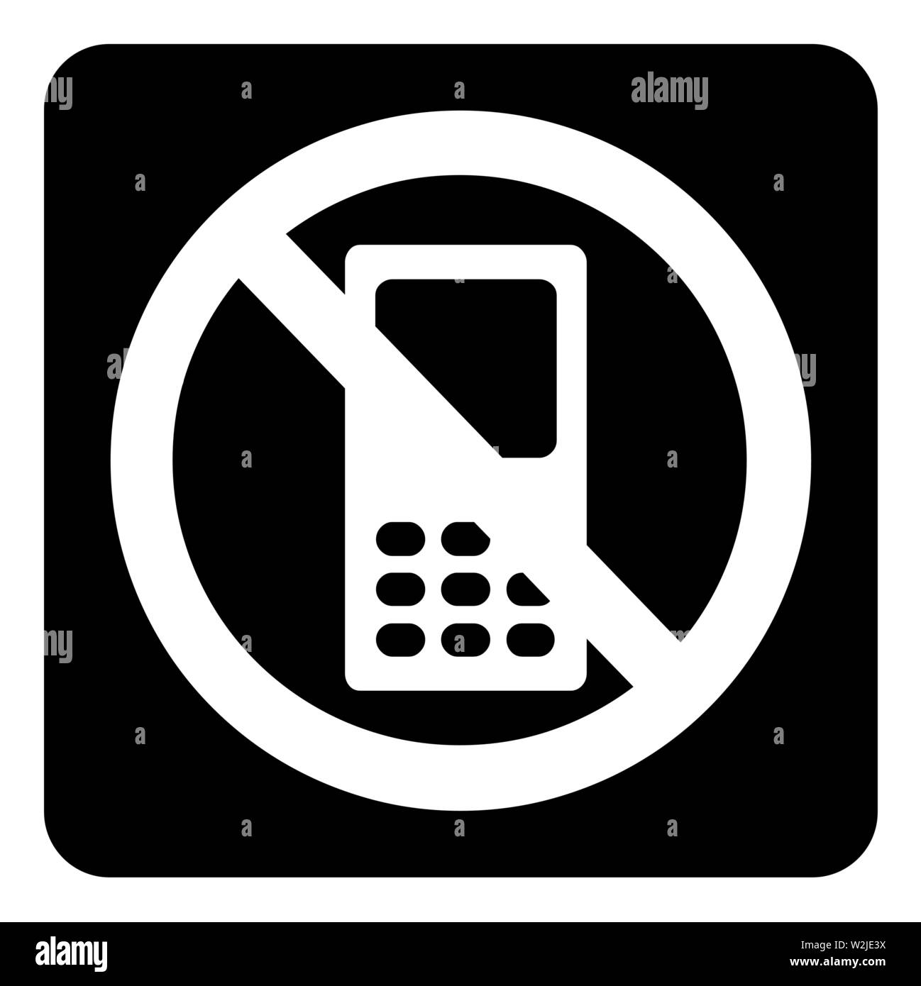 No mobile icon Stock Vector Image & Art - Alamy