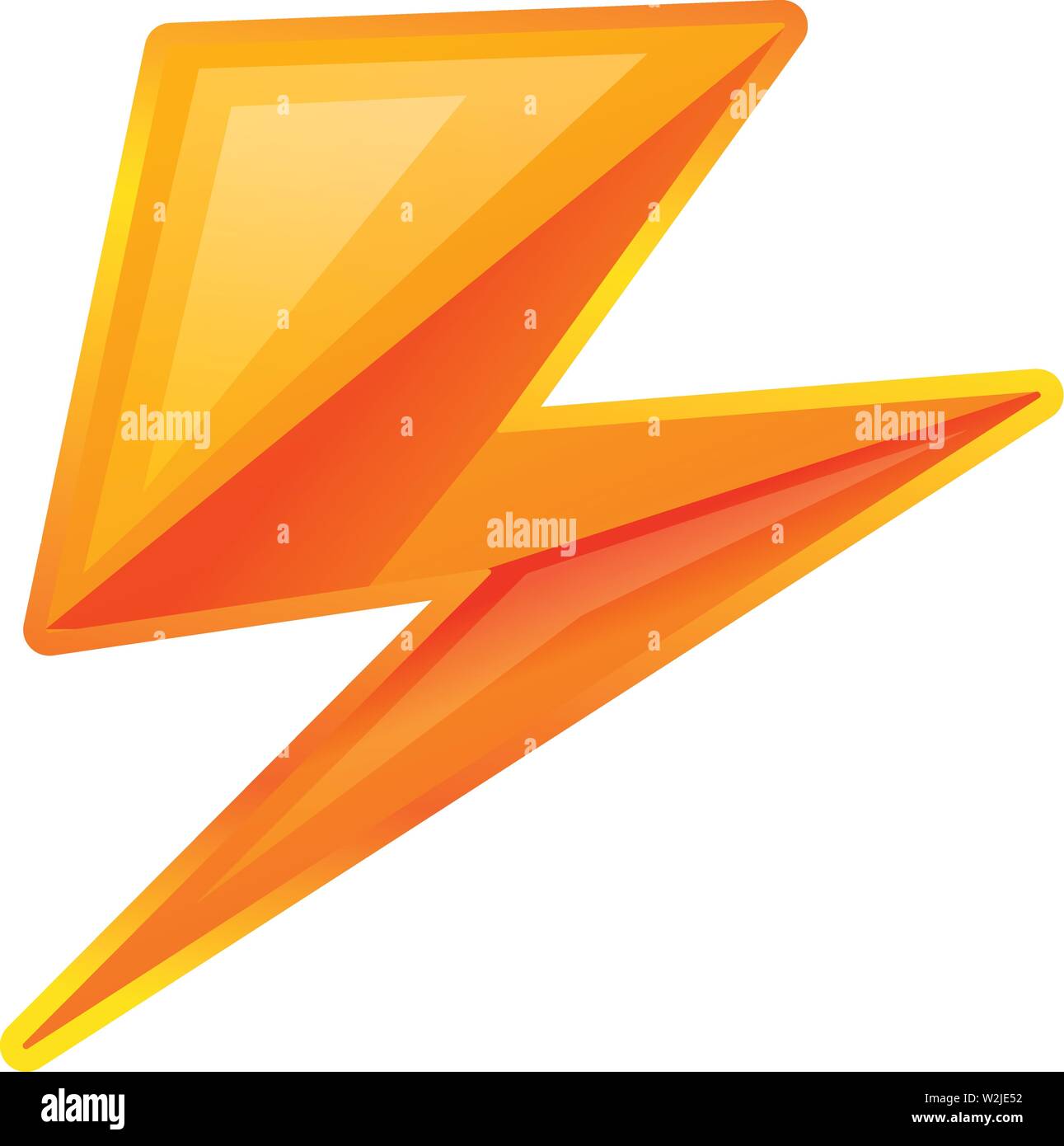 Flare lightning bolt icon. Cartoon of flare lightning bolt vector icon ...