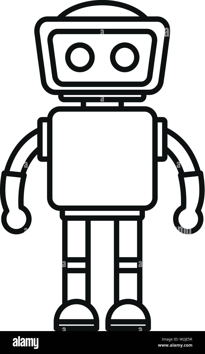 Humanoid icon. Outline humanoid vector icon for web design isolated on ... Humanoid icon. Outline humanoid vector icon for web design isolated on ...