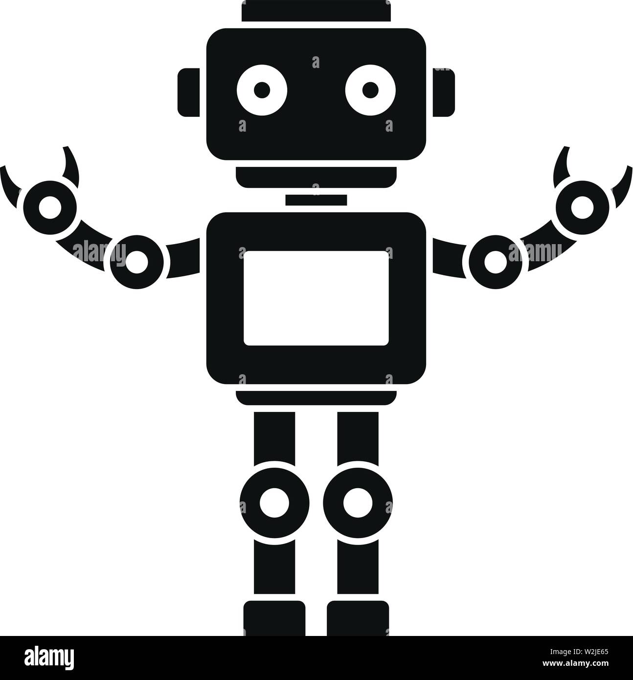 Machine humanoid icon. Simple illustration of machine humanoid vector ...