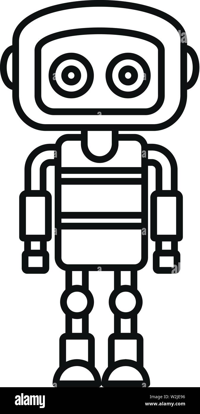Intelligent robot icon. Outline intelligent robot vector icon for web ...