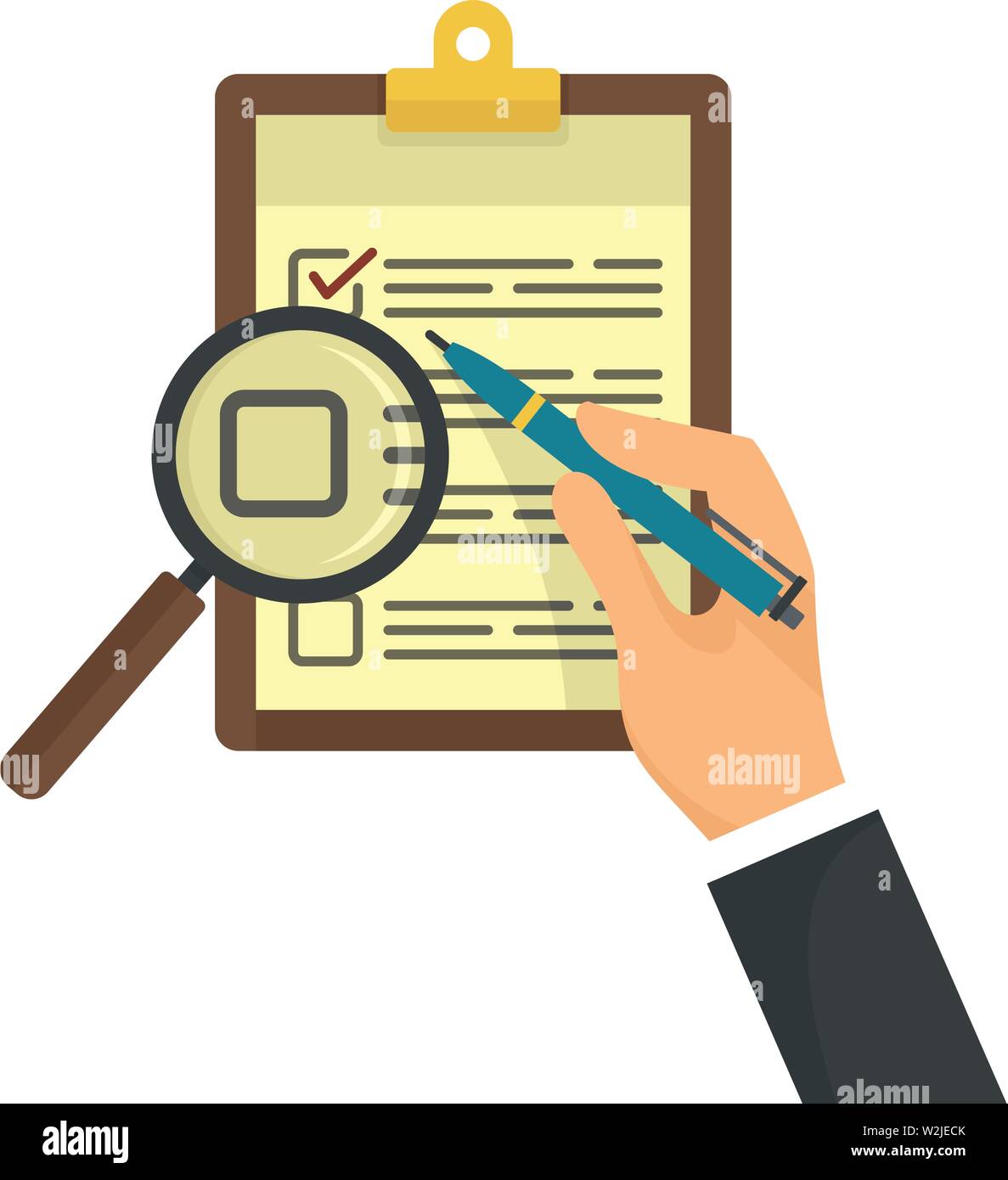 Hand sign document icon. Flat illustration of hand sign document vector ... Hand sign document icon. Flat illustration of hand sign document vector ...