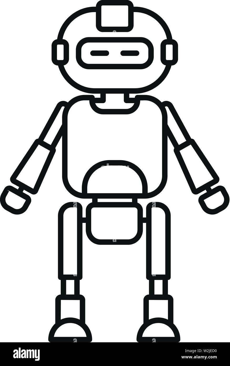 Mechanic robot icon. Outline mechanic robot vector icon for web design ...