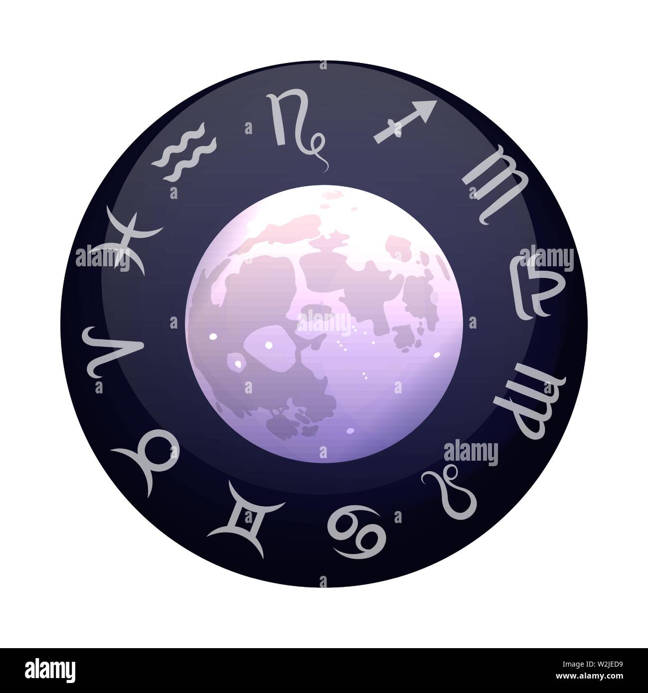 Zodiac Sign Astrological Horoscope Vector Illustration Banner Outer